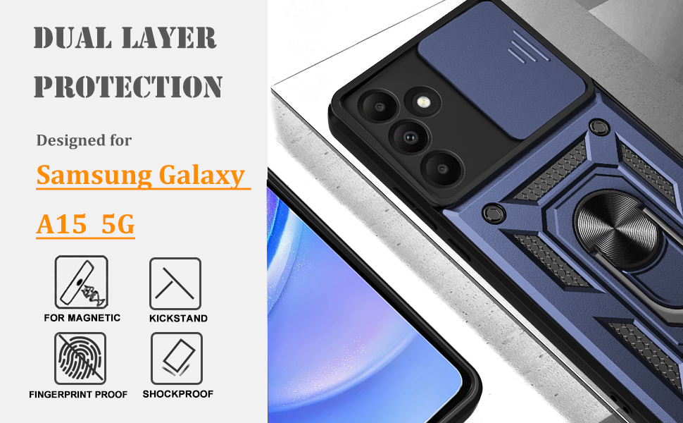 Amazon.com: RJYWSQH for Samsung Galaxy A15 5G Case: Phone Case with Screen Protector for Samsung ...