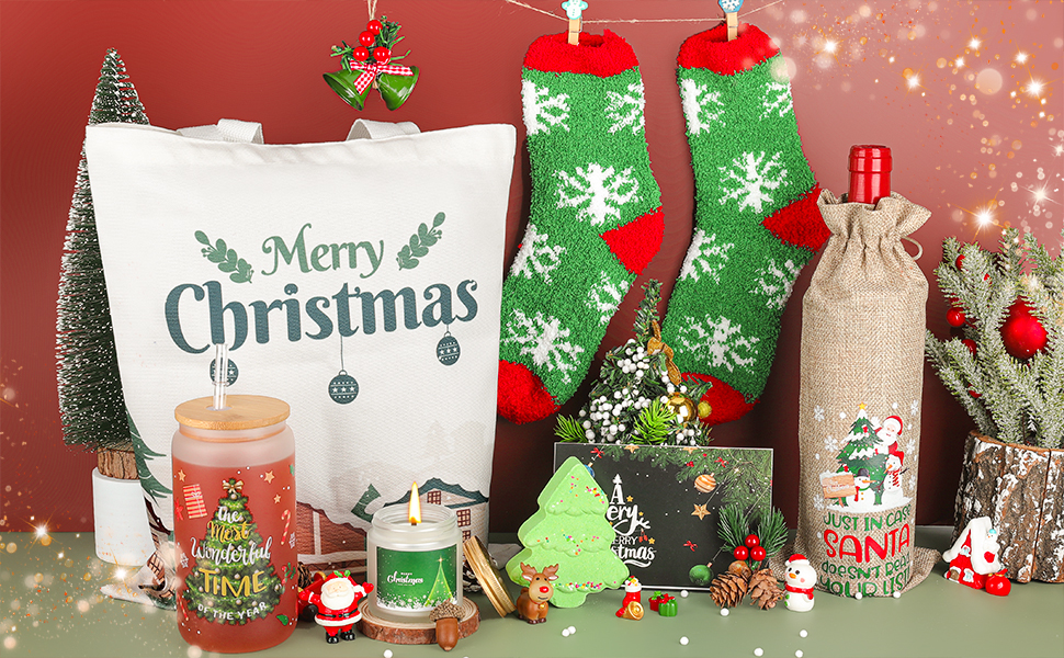 Amazon.com: Christmas Gifts for Women 2024,Christmas Gift Sets for Coworkers, Merry Christmas ...