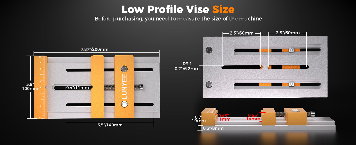 CNC Vise Worktable for Desktop CNC Router Machines – 7.87” x 3.94 ...
