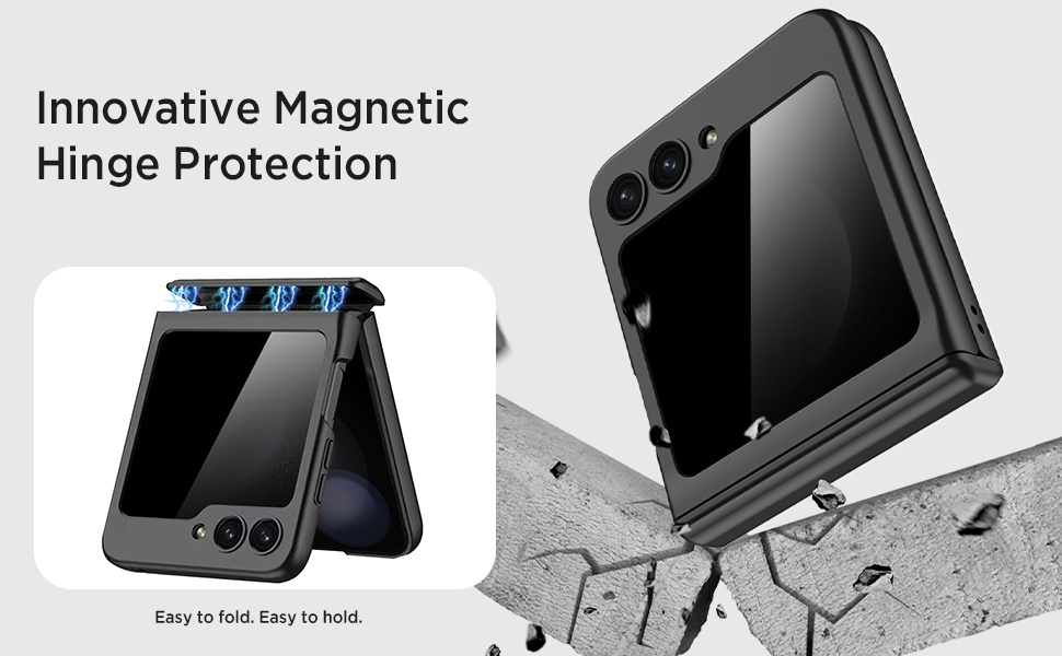 Amazon.com: Miimall for Z Flip 5 Case Slim with Privacy Screen Protector, Anti-Fingerprint Matte ...