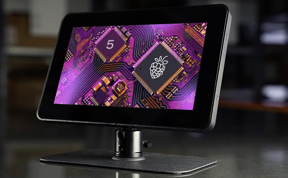 Amazon.com: KKSB Display Stand for Raspberry Pi Touch Display 2 with Case for Raspberry Pi 5 ...