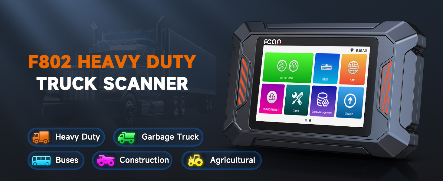 Amazon.com: FCAR F802 DPF Regeneration Heavy Duty Truck Scanner,Compatible with Volvo ...