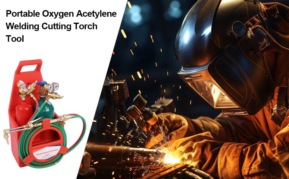 Oxyacetylene Torch Kit Long Pipe Brass Nozzle Cutting Torch