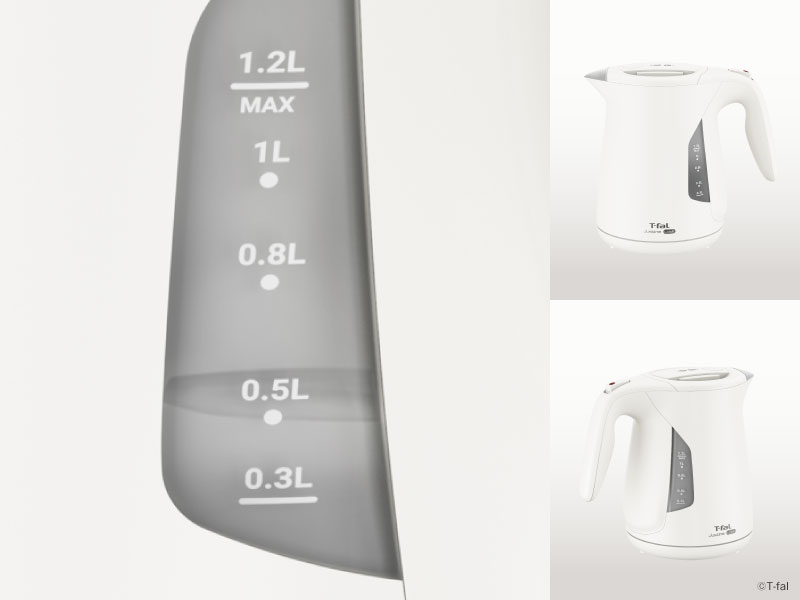 Amazon | ティファール 電気ケトル 1.2L 大容量 転倒お湯もれロック 「ジャスティン ロック アイボリー」 省スチーム設計 KO590AJP | ティファール(T-fal ...