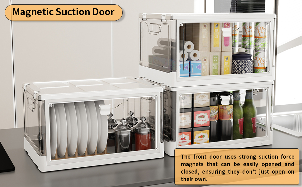 Amazon.com - Covetree 3-Pack 24 QT Clear Stackable Storage Bins with ...