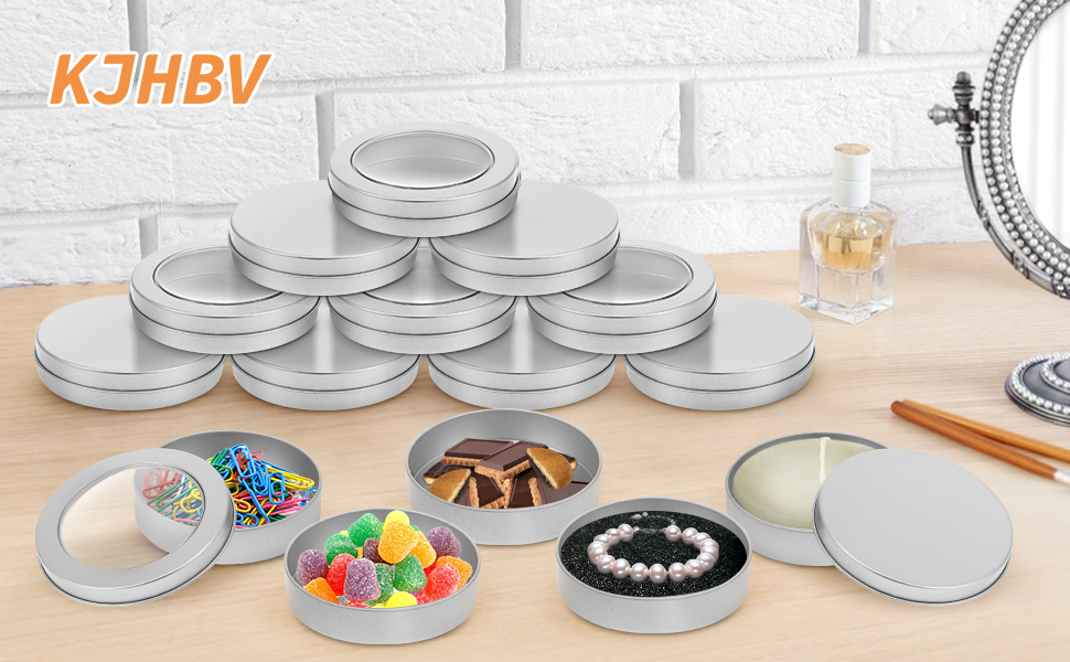 Amazon.com: KJHBV 10pcs Metal Storage Box Set - Minimalist Round Lidded Boxes - Candy, Snack ...