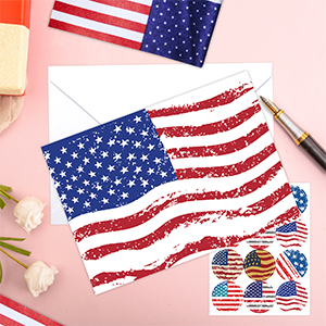 Amazon.com : Treasure Cove Patriotic Greeting Cards with Envelopes ...