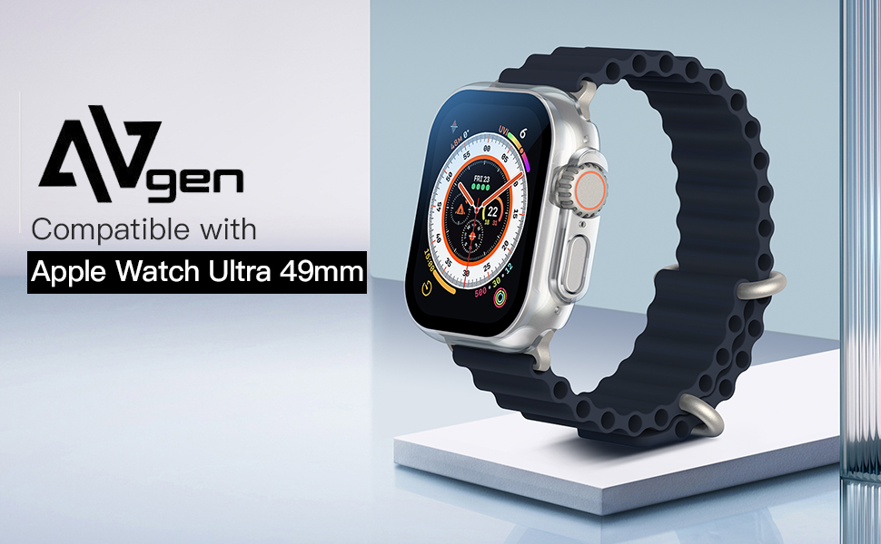 Avgen Replacement Cover Compatible for Iwatch case (Without Tempered) Series Bumper 49MM Ultra ...