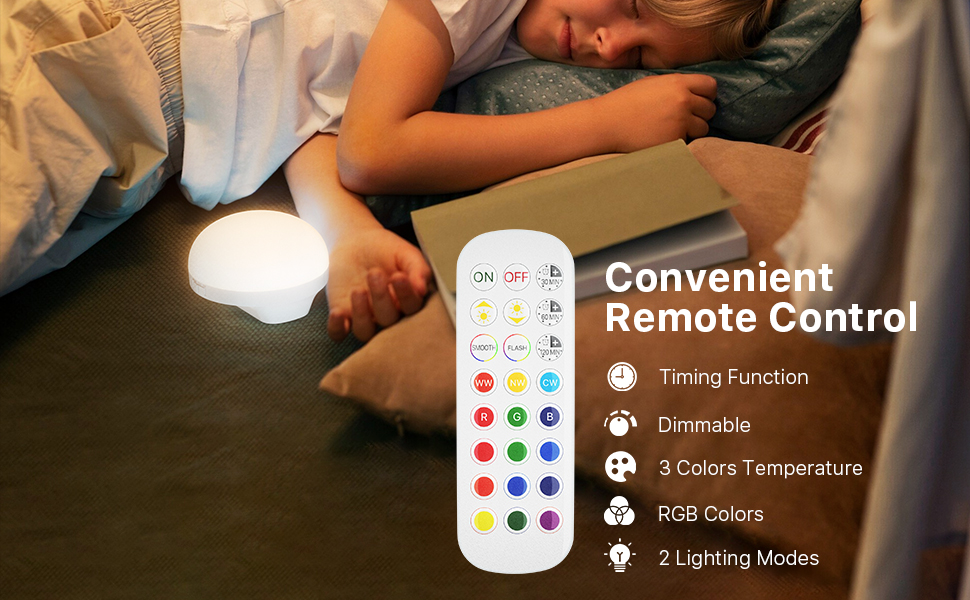 2 Packs E26 Rechargeable Light Bulbs, Magnetically 450LM/3-Color ...