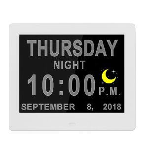 2025 New, 19 Alarms Digital Calendar Clock with Auto DST, DIY Custom ...