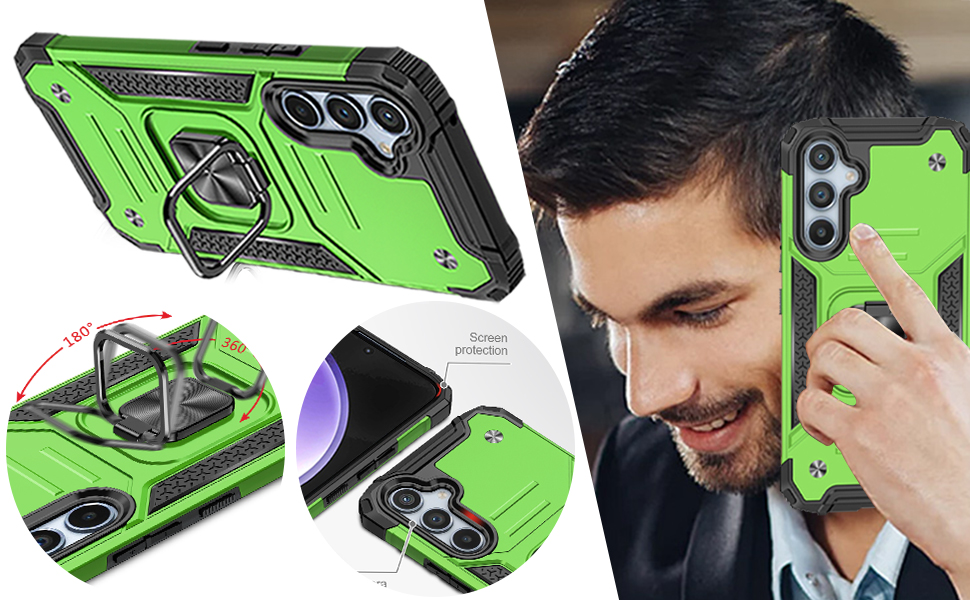 Amazon.com: for Samsung S23 FE Case: S23 FE Case with Screen Protector: (Heavy Duty) Military ...