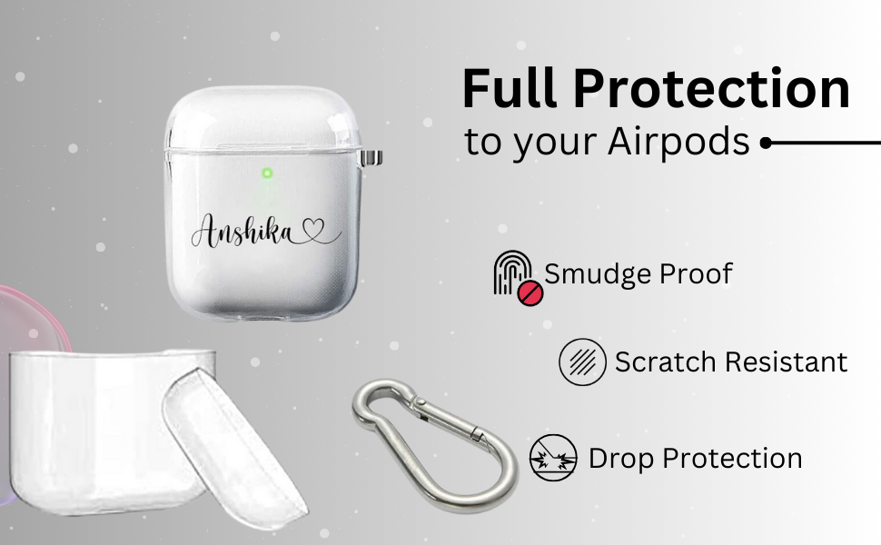 MITZVAH Custom Name Personalised Airpod 2 Case for Airpods 1st and Airpod 2nd Generation Case ...