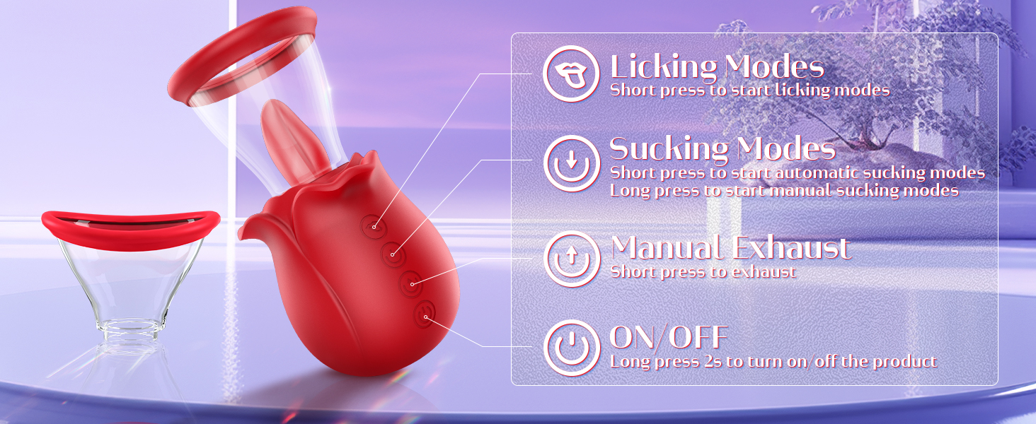 Amazon.com: Sex Toys Vibrator for Woman-Rose Sucking Sex Toy,3 in 1 Sucking &Licking Rose ...