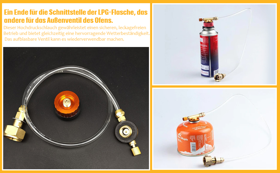 Gaskartuschen Adapter,Gas Kartuschen Adapter Camping Gasherd Adapter Tragbarer Gasofen Brenner ...