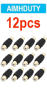 Amazon.com: AIMHDUTY RCA Coupler Adapter Gold Plated 20 Pack, RCA Female to Female Adapter 10pcs ...