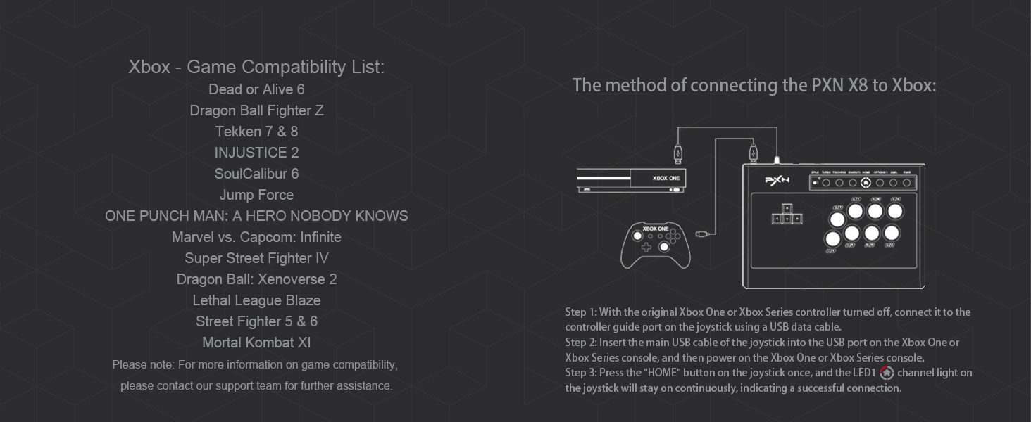 PXN X8 Fighting Box, Arcade Stick - Fight Stick Controller with Keyboard-Style Directional Keys ...