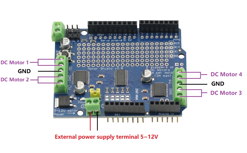 TB6612 Mosfet Stepper Motor PCA9685 Standard IIC I2C PWM Servo Driver ...