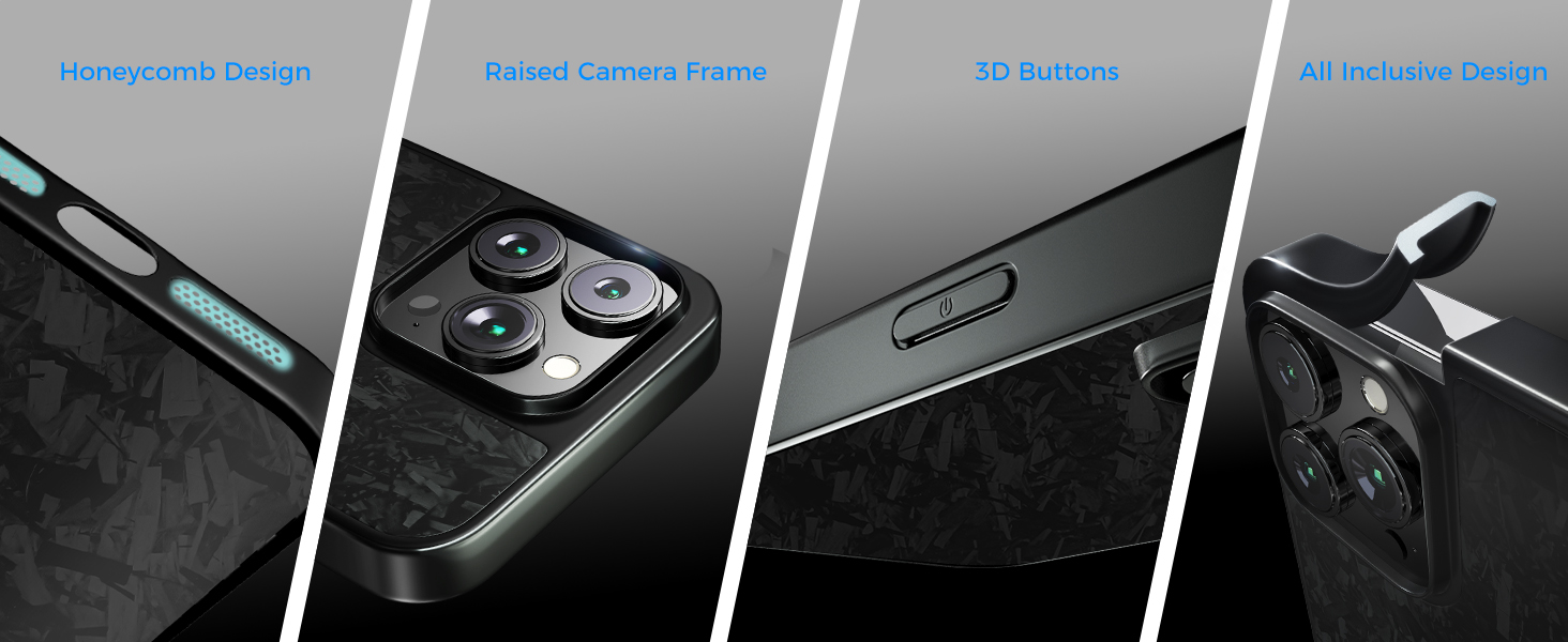 Amazon.com: MONOCARBON Real Forged Carbon Fiber Case for iPhone 15 Pro Max, Premium Minimalist ...