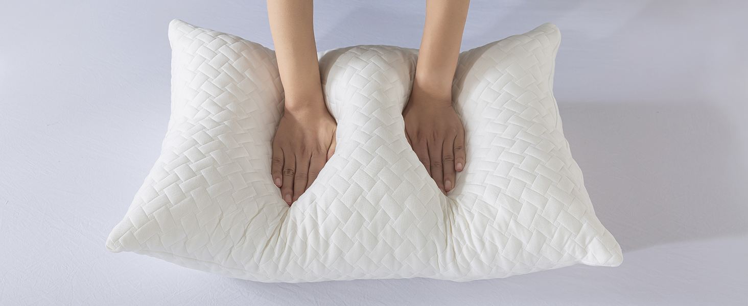 Amazon.com: COZYART Shredded Memory Foam Bed Pillows,Adjustable Medium Firm Pillows King Size,1 ...