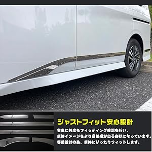 Amazon | BM セレナ C28 サイド ドアトリム ドアアンダーガーニッシュ ステンレス製 鏡面仕上げ カスタム パーツ 外装 モール 6271 | ドアトリム | 車＆バイク