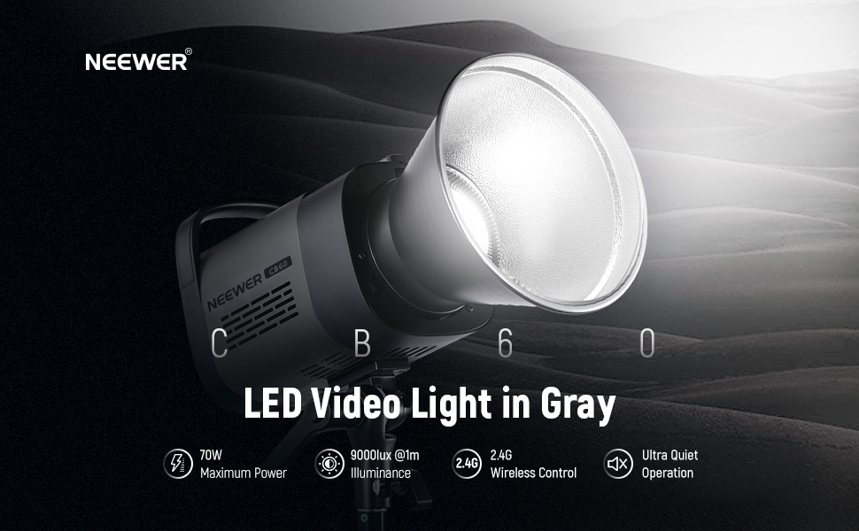 Amazon.com : NEEWER Upgraded CB60 70W LED Video Light, Continuous Lighting with 5600K Daylight ...