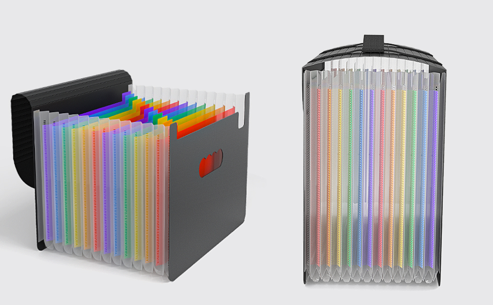 Amazon.com : TOPCJ Expanding File Folders with Handle,Accordion File Organizer 13 Expandable ...