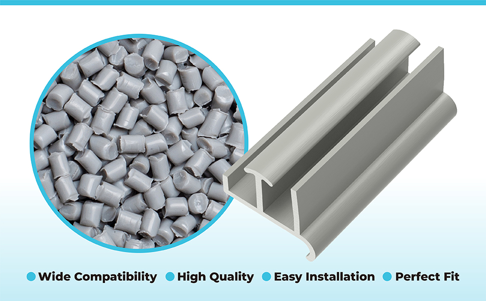 Amazon.com: PalpitateC Gray Sliding Shower Door Bottom Guide fits for Sliding Shower Doors, 1-3/ ...