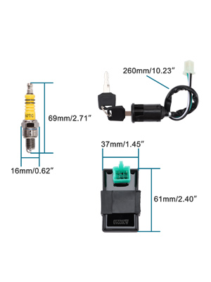 GOOFIT Zündung Rebuilt Kit Kabelbaum Ersatz für 50cc 70cc 90cc 110cc 125cc Stator CDI Coil ATV ...