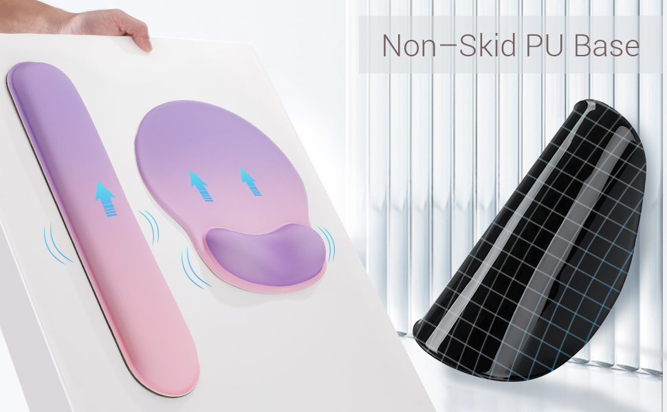 Laborio Keyboard Wrist and Rest Mouse Mat Set, Ergonomic Keyboard Wrist ...