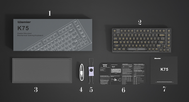 Mua Womier 75% Percent Keyboard, Gasket Mount Mechanical Gaming Keyboard, S-K75 82 Keys Wired ...