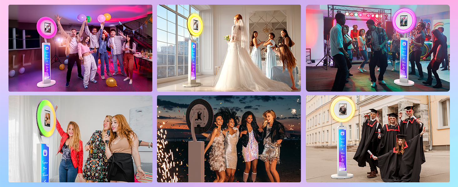 Amazon.com : JIYANG Portable Photo Booth Compatible with Any Ipad,Photo Booth Stand Shell with ...