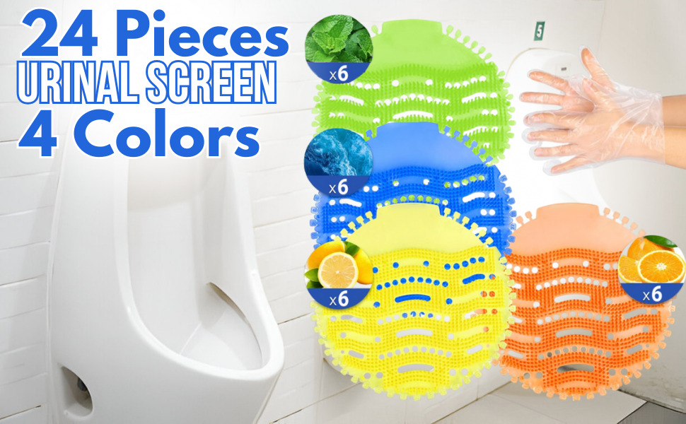 Amazon.com: Urinal Screen Deodorizer (24 Pack) - Urinal Cakes - Pads Fresh Anti-Splash - Odor ...
