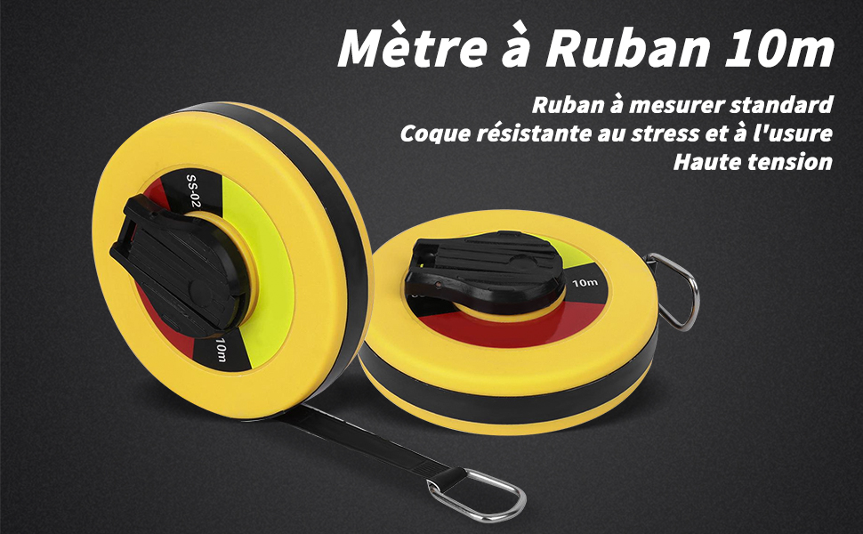 Jadeshay Mètre À Ruban Fibre De Verre, 10m/32.8ft Règles Souples de Mesure de Ruban à Mesurer en ...