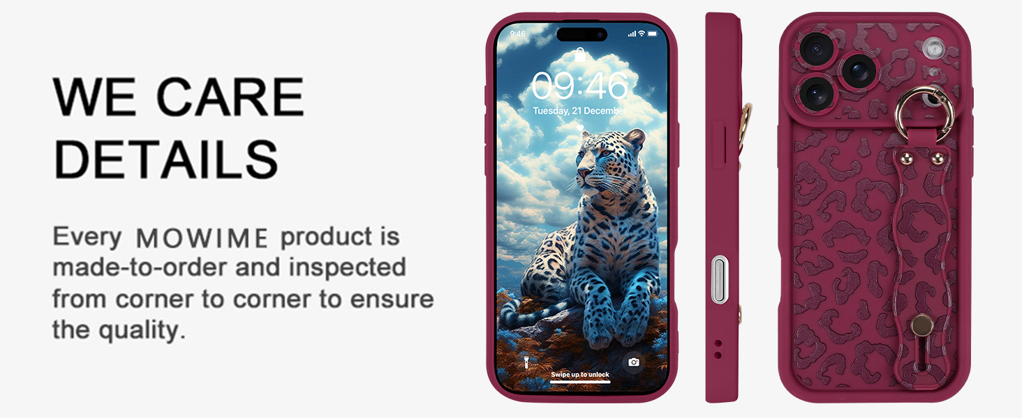 Amazon.com: MOWIME Compatible with iPhone 17 Pro Case with Finger Strap, [Upgraded] Adjustable ...