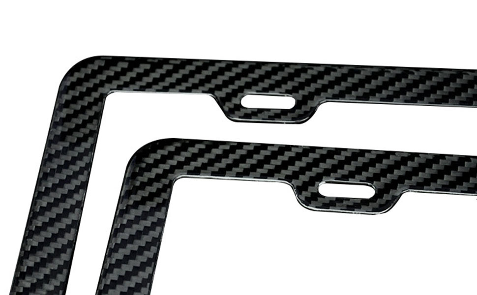 Amazon.com: Black License Plate Frame 2 Pack Car License Plate Holder Metal Number Plate Frame ...