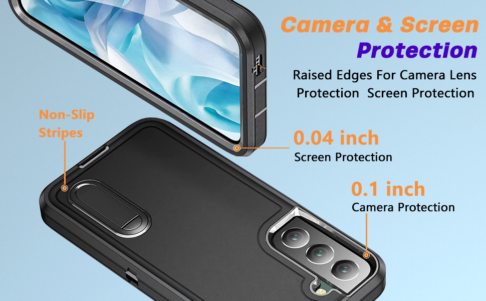 Amazon.com: Fucozan for Samsung Galaxy S22 Plus Case with Kickstand Case 3-Layer Military Grade ...