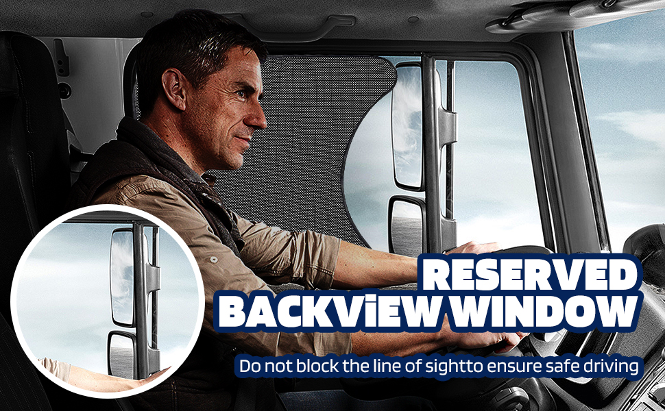 Amazon.com: ZZBUY 2PCS Semi Truck Window Shades UV Protection Side Window Sun Shades with ...