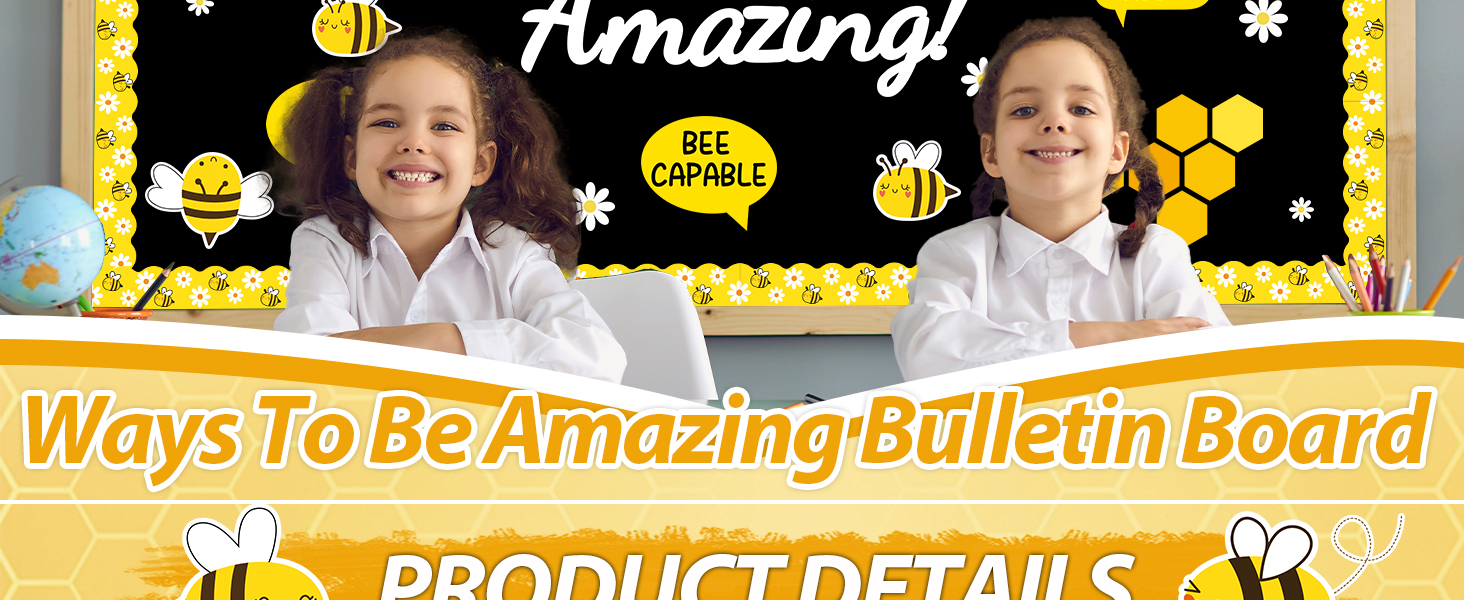 Amazon.com : ojustbeok Ways to Bee Amazing Classroom Bulletin Board ...