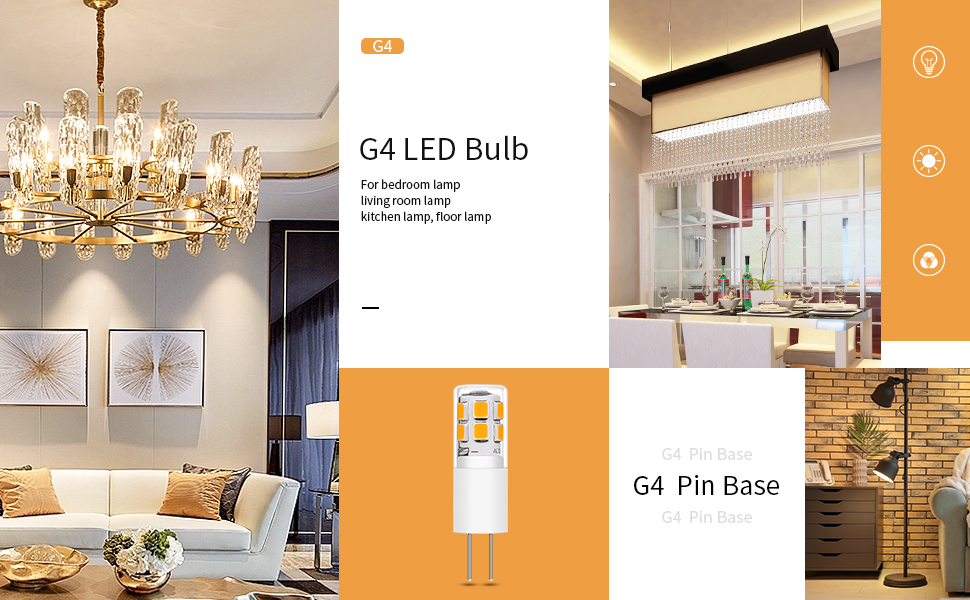 I-SHUNFA G4 LED Bulb AC 120V Warm White 10 Pack Non-dimmable - Amazon.com