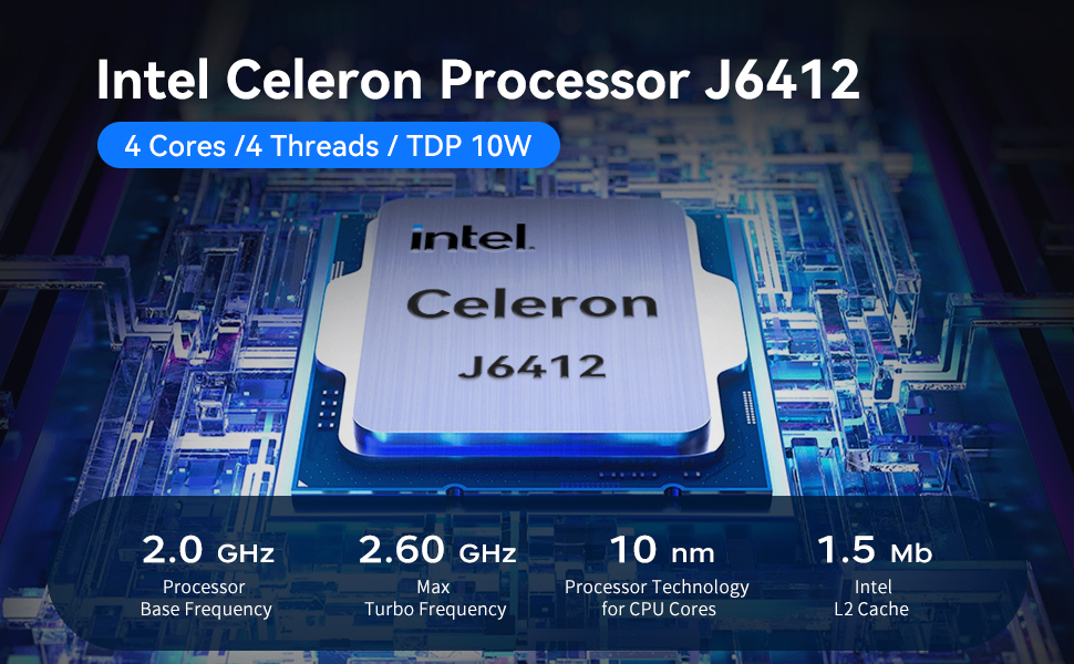 JWIPC Digital Signage Player with Intel Celeron J6412 Processor, Mini PC with Elkhart Lake ...