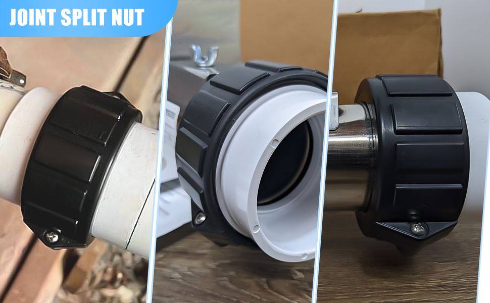Amazon.com: 2" Spa Hot Tub Heater Split Nut Unions with Screws and Heater Gasket, Compatible ...
