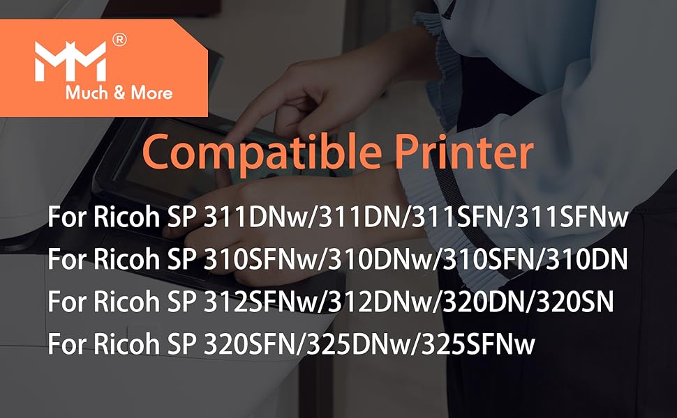 Amazon.com: MM MUCH & MORE Compatible Toner Cartridge Replacement for Ricoh 407245 SP311 SP310 ...