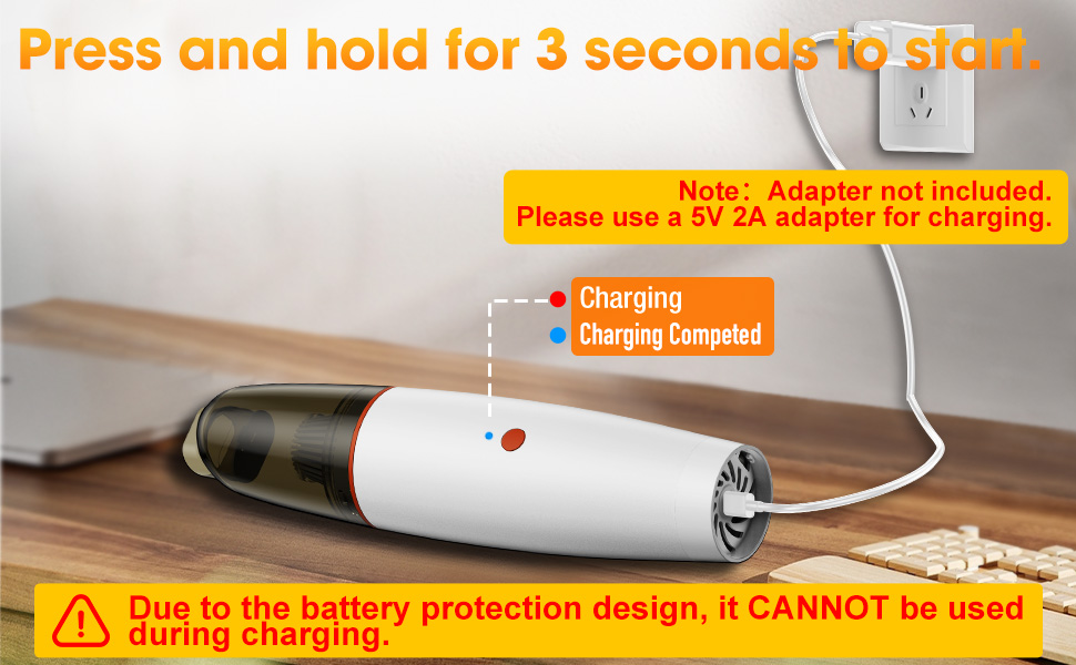 Amazon.com: MARLALL Car Vacuum Portable Cordless Mini Handheld Vacuum Cleaner, Rechargeable Dust ...