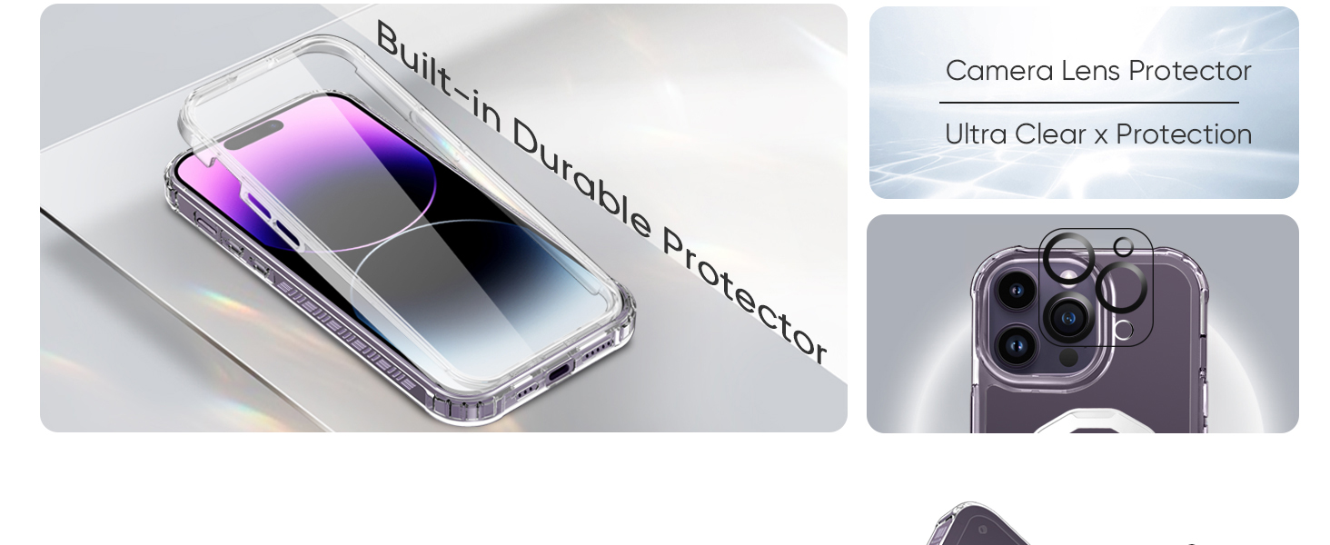 Amazon.com: BANLEA Compatible with iPhone 14 Pro Case, Built-in Screen Protector & Seamless ...
