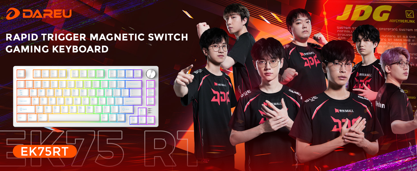 Amazon.com: DAREU EK75RT Rapid Trigger Gaming Keyboard Hall Effect Magnetic Switch Mechanical ...