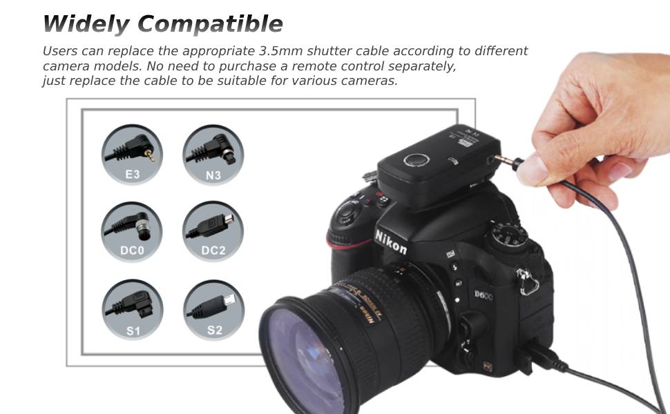 Amazon.com : Wireless Shutter Release Remote for Nikon, T8 Camera Remote Shutter Release Cable ...