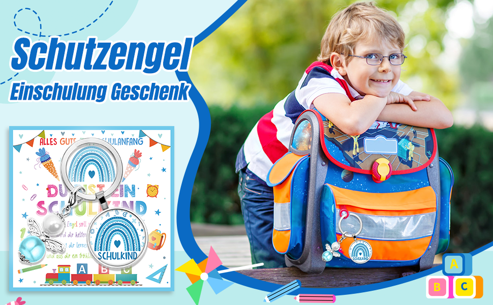 Rorchio Einschulung Geschenk Jungen, Inhalt Schultüte Füllung Junge Schutzengel ...