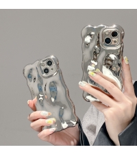 Amazon.com: UEEBAI Wave Frame Clear Case for iPhone 11 6.1 inch, Curly Clear Phone Case, Cute ...