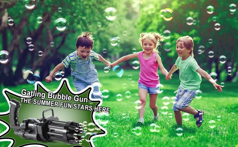 Buy VELLORA Gatling Bubble Machine Gun with 2 Bubble Solution ... Buy VELLORA Gatling Bubble Machine Gun with 2 Bubble Solution ...