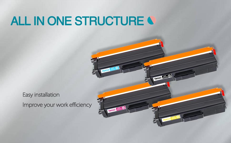 Amazon.com: TN433 Compatible TN-433BK TN-433C TN-433Y TN-433M High Yield Toner Cartridge ...